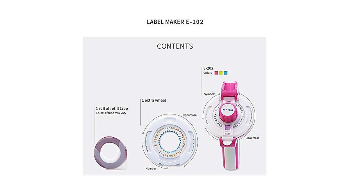 Motex Pink Embossing Label Maker - Easy and Portable