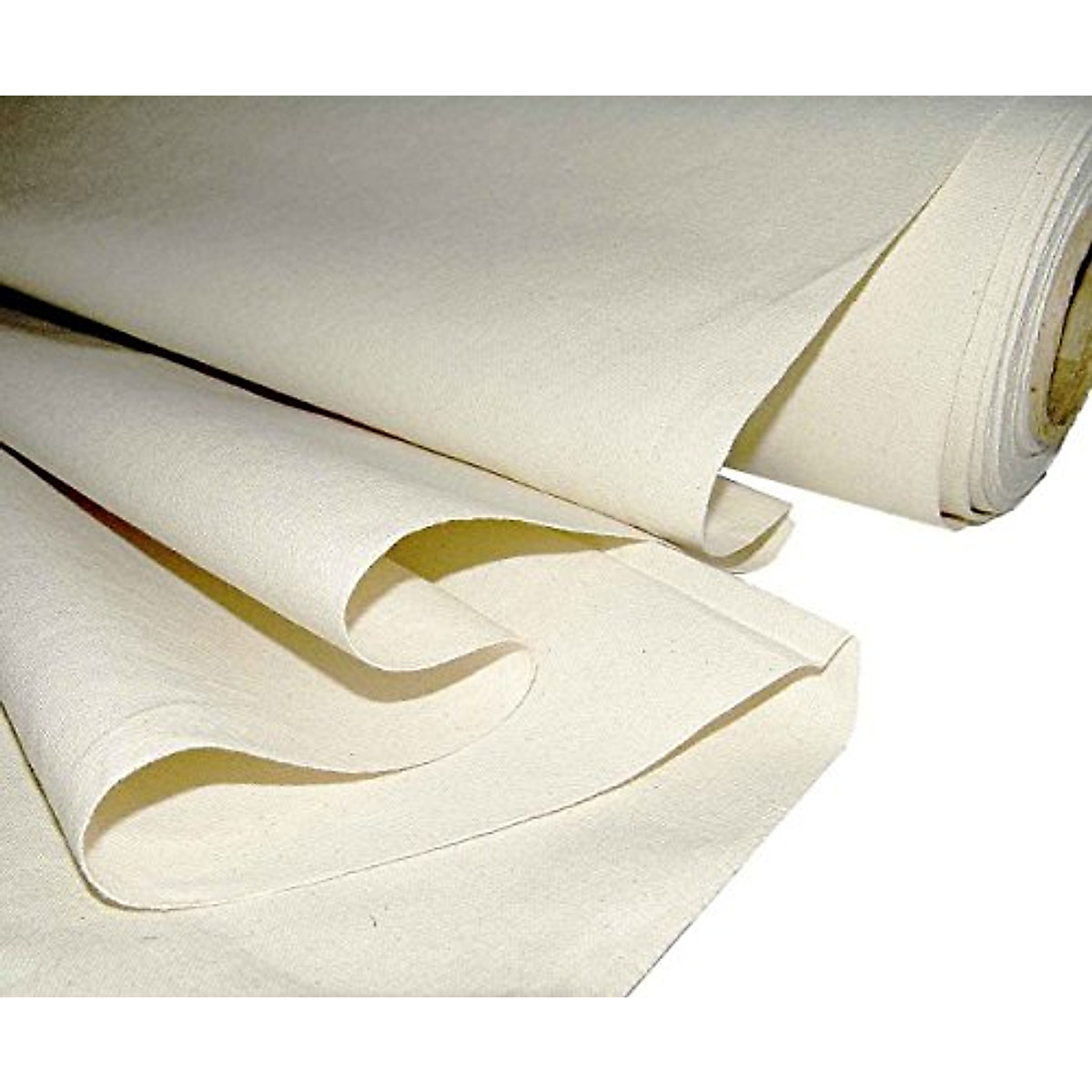 AK TRADING CO. AK Trading 63" Wide Unprimed Cotton Canvas Fabric 7oz Natural Duck Cloth, x 1 Yard