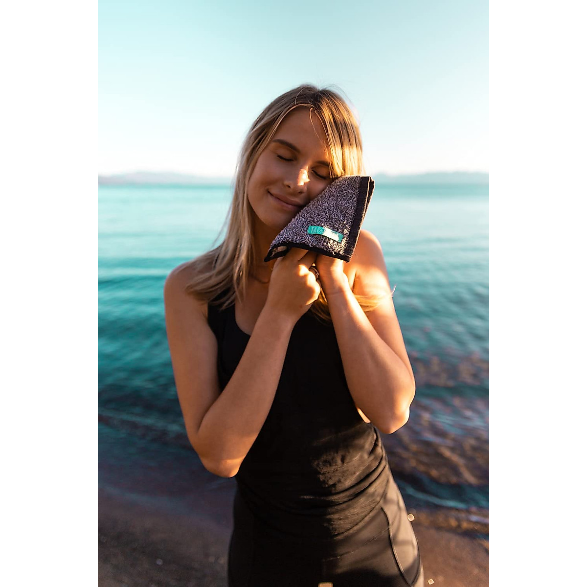 FACESOFT Eco Friendly Mini Gym Towels for Working Out - Activated Charcoal Sweat Towels for Gym and Sports - Soft and Absorbent Cotton - No Synthetic Microfibers - 3 Piece Exercise Towel Set - Grey