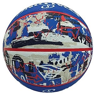 Spalding Unisex - Adult Graffiti Sz6 Ball, Blue/Red, 7