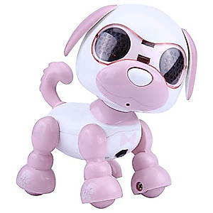 RiToEasysports Smart Kids Interactive Walking Sound Puppy, Robot Dog Pet Toy, LED Record Educational Gift Robots (Pink)