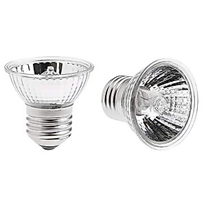 K JINGKELAI UVA UVB Reptile Light 50W UVA + UVB Full Spectrum Sun Lamp UV Heating Lamp for Turtle Aquarium Aquatic Reptile Lizard,E27/E26 Base,110V,50W,Pack of 6