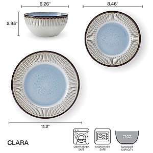 Pfaltzgraff Clara 12 Piece Dinnerware Set, Service for 4