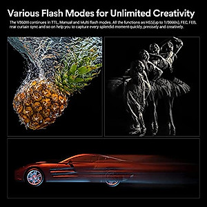Godox V860III-S Camera Flash for Sony Camera Flash Speedlight Speedlite Light,76Ws 2.4G TTL HSS 1/8000s,480 Full-Power Flashes,2600mAh Li-ion Battery,0.01-1.5s Recycle Time,10 Levels LED Modeling Lamp