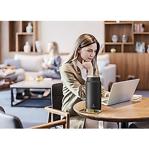 Meoky 64 oz Tumbler with Handle, Stainless Steel Vacuum Insulated Tumbler with Lid and Straw, Keeps Cold for 36 Hours, 100% Leak-proof, BPA-Free, Non-slip Base (Night)