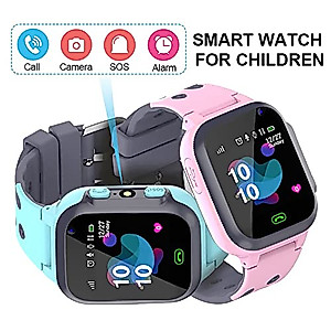 Children's Smart Watch, IP65 Waterproof, Intelligent Positioning, Two-Way Telephone, High-Definition Photo, Emergency Alarm Clock, High-Performance Battery, Gift for Boys Girls