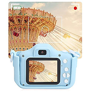 Mini Kids Camera, X5S 1080P Video Digital Camera, 13MP Children Selfie Camera with 2 Inches Large Screen, Gift for Boys and Girls (Blue)