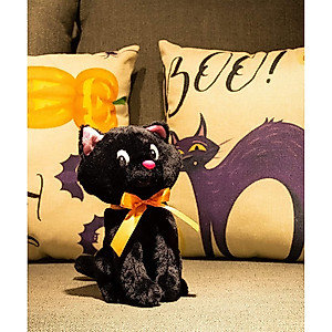 BLUE PANDA Black Cat Stuffed Animal, Sabrina The Cat Halloween Plush (6 x 10 x 11 Inches)