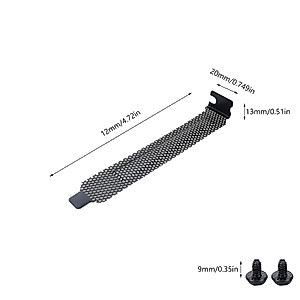 Pastlla 10pcs PCI Slot Cover Dust Filter Blanking Plate Vented Slot for PC Computer Case Cooling Fan Dust Filter Blanking Plate