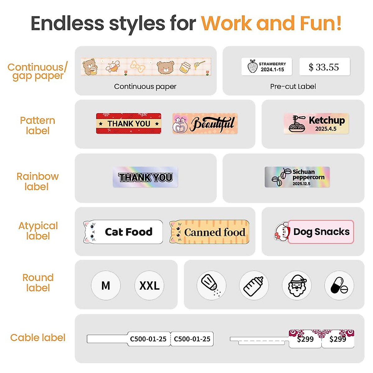 Phomemo Label Maker Machine with Tape, D35 Wireless Bluetooth Labels Maker Portable Mini Label Printer, Easy to Use with Smartphone Small Sticker Labeler Multiple Templates for Home Office organizing