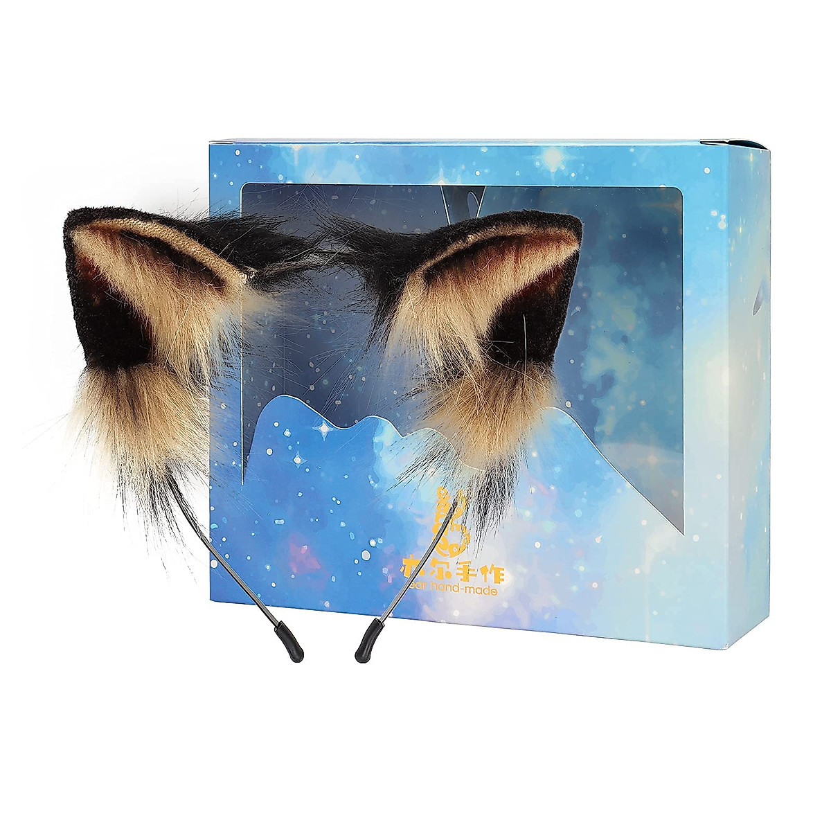 Cat Fox Wolf Ears Cosplay Long Fur Hair Headband Wolf Animal Anime Halloween Cosplay Costume for Girls