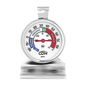 CDN RFT1 Proaccurate Heavy Duty Refrigerator Freezer Thermometer, ProAccurate Heavy Duty Refrigerator/Freezer Thermometer