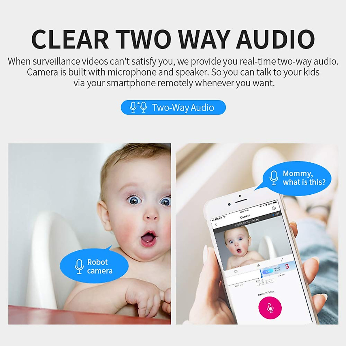 KuWFi Cloud Home Security IP Camera Robot Intelligent Auto Tracking Camera Wireless WiFi Baby Video Monitor Surveillance Camera 1080P