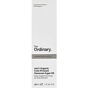 The Ordinary 100 Percent Organic Cold Pressed Moroccan Argan Oil for Unisex - 1 oz Oil