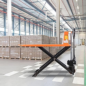 Tory Carrier Manual Scissor Pallet Jack Hand Truck Lift 2200lbs Capacity, 45" Lx27 W Fork, 3.3'' Lowered, 31.5'' Raised Height