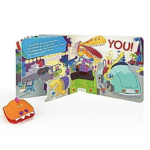 Chomp Chomp Dino Finger Puppet Board Book Ages 2-5; Includes Detachable Plush Finger Puppet For Playtime