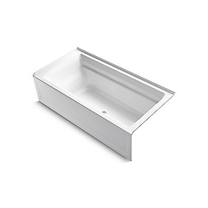 KOHLER K-1125-RA-0 Archer 72-Inch x 36-Inch Alcove Bath with integral apron and right hand drain, White