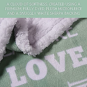 FILO ESTILO Sister Blankets from Sister Birthday Gifts from Sister, from Big, Little, Twin or Older Sister, Love You Sister Sentimental Gift for Sister from Sister 60x50 Inches (Sage Green, Sherpa)