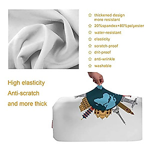 HANJWANET Custom Luggage Cover 25-28 in Personalized Travel Suitcase Protector Add Your Photo Text Elastic Washable Baggage Covers