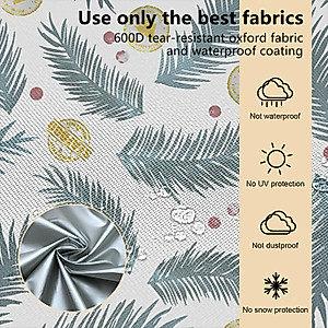 TORUTA Papasan Cushion Covers 50"D - Blue Leaf Flower Color 600D Waterproof Heavy Duty Oxford Cloth Outdoor patio Zippered Papasan Cushion Cover