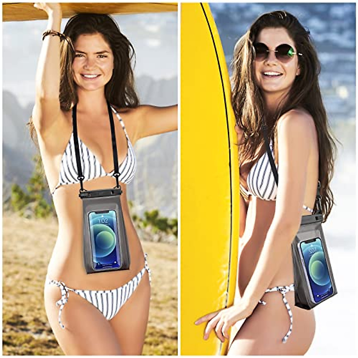 Waterproof Phone Pouch Up to 6.9", Floating Dry Bag for iPhone 13 12 11 Pro Galaxy S22 S21 Waterproof Case Large Capacity Sunscreen Glasses Storage Dry Bag for Swimming Rafting (Patented Product)