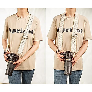 Clysuply Macrame Camera Strap For DSLR Camera. Adjustable Handwoven Universal Neck & Shoulder Strap Gift for Photographers