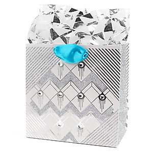 Hallmark Signature Tissue Paper (Silver Foil with Geometric Design)