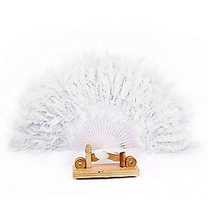 Super Big Feather Fan Turkey Performance Party Supplies Soft Fluffy Burlesque Wedding Hand Fancy Dress Costume Fan - 1