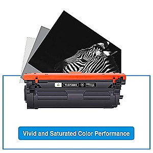 TRUE IMAGE Compatible Toner Cartridge Replacement for HP 508X 508A CF360X CF360A Color Enterprise M553 M553dn M553n M553x MFP M577z M577f M577dn M577c M577 Printer Ink (Black, 1-Pack)