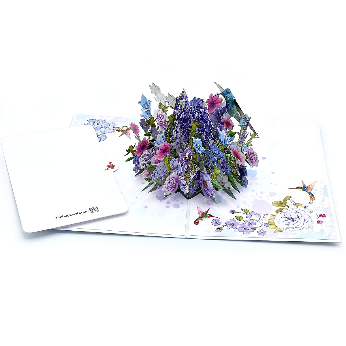 Floral Symphony: A Hummingbird Pop-Up Greeting Card, Birthday Card, Mothers Day Card, All Occasions