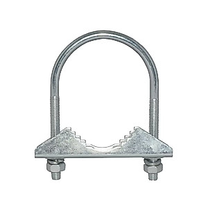 Chaowei 2 pcs Outdoor WiFi Antenna Mounting Bracket with U-Bolt - Magnetic Stainless Steel Hardware for 4G LTE, Ham Radio, and TV Antennas