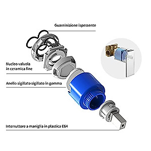 Aihom Shower Faucet Set Chrome, 8-Inch Rainfall Shower Head & Stainless Steel Shower Arm, Single Function Shower System with Single Handle Brass Rough-in Valve, Shower Trim Kit