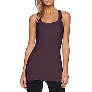 TAIPOVE Racerback Basic Cotton Long Tank Tops Sleeveless Yoga Gym Shirt for Women Layering Camisole Summer 3packs