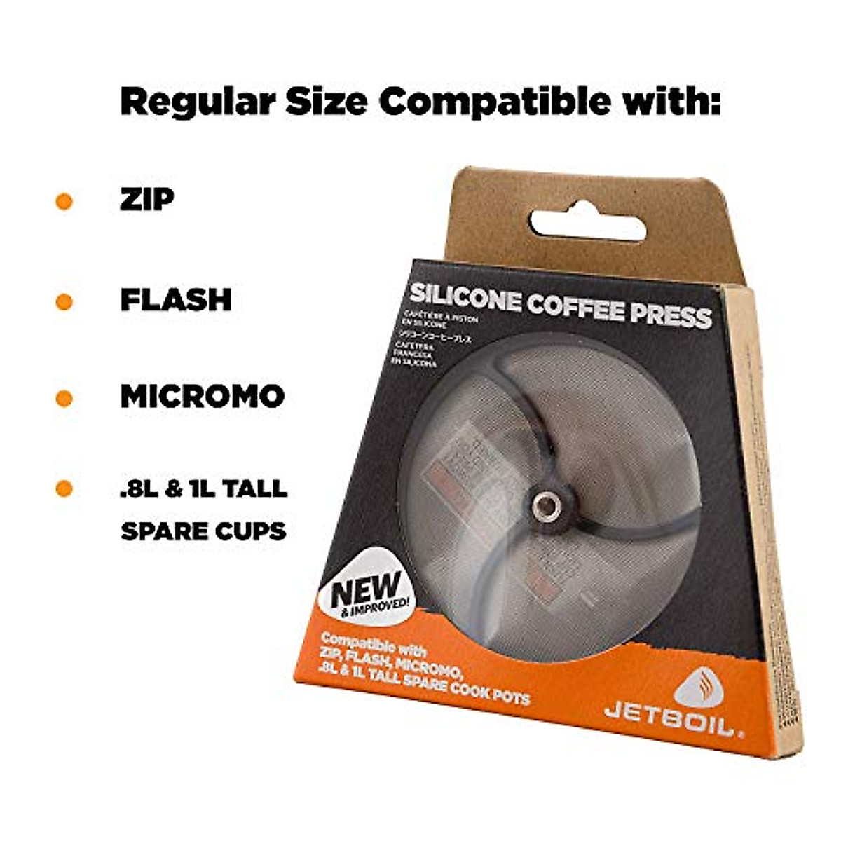 Jetboil Silicone French Press Coffee Maker Camping Stoves, Regular