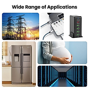 ERICKHILL EMF Meter Rechargeable Digital Electromagnetic Field Radiation Detector with LCD Hand-held Tester, Ghost Hunting EMF Detector for EMF Inspections, Office, Home, and Outdoor