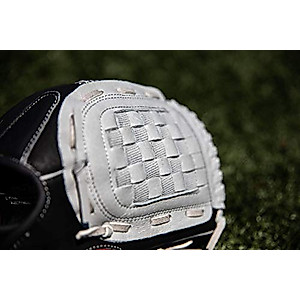 Rawlings | SURE CATCH T-Ball & Youth Baseball Glove | Right Hand Throw | 10.5" | Black/Grey