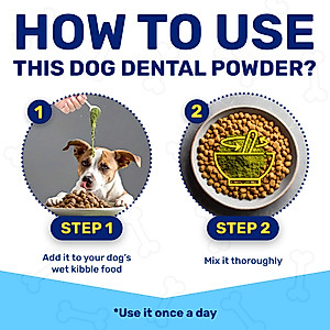 Dog Teeth Cleaning | Dental Powder with Dog Probiotics for Digestive Health | Dog Breath Freshener | Plaque Off Powder Dog & Puppies | Dog Dental Powder with Valerian Flavor | 100 G