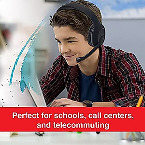 Maxell Bluetooth 5.0 Over Ear Headset with Boom Mic, Sound for Home Office use, Online Classes, Teams, and Zoom Meetings - Black