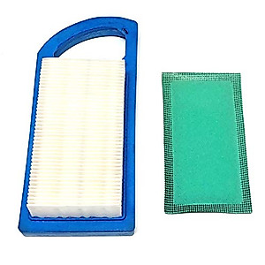 Air filter with pre filter replaces Briggs & Stratton filter 4213 5079 697152 698413 794421 797007 613022 650821 697775 and pre filter 697292
