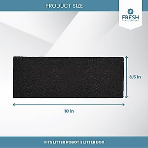 3 Pack Replacement Carbon Filters Compatible with Litter-Robot 3 – Activated Charcoal Cat Litter Box Filters Absorb & Neutralize Odor & Dust Control