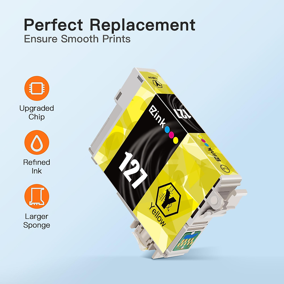 E-Z Ink (TM) Remanufactured Ink Cartridge Replacement for Epson 127 T127 to use with NX530 625 WF-3520 WF-3530 WF-3540 WF-7010 WF-7510 7520 545 645 (2 Cyan, 2 Magenta, 2 Yellow) 6 Pack