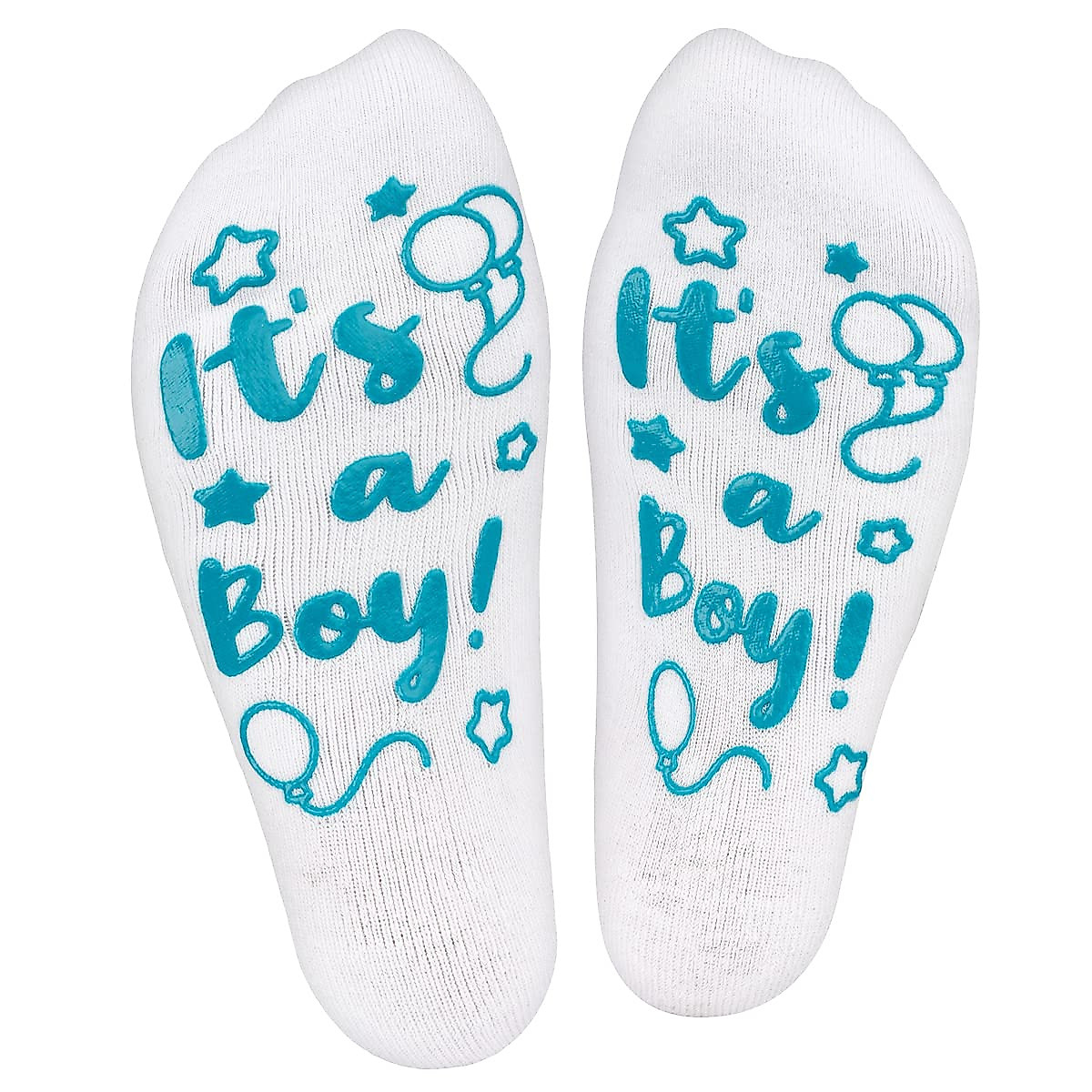 Haute Soirée Labor and Delivery Socks - Funny Push Gift for New Mom to Be (It's A Boy) One Size