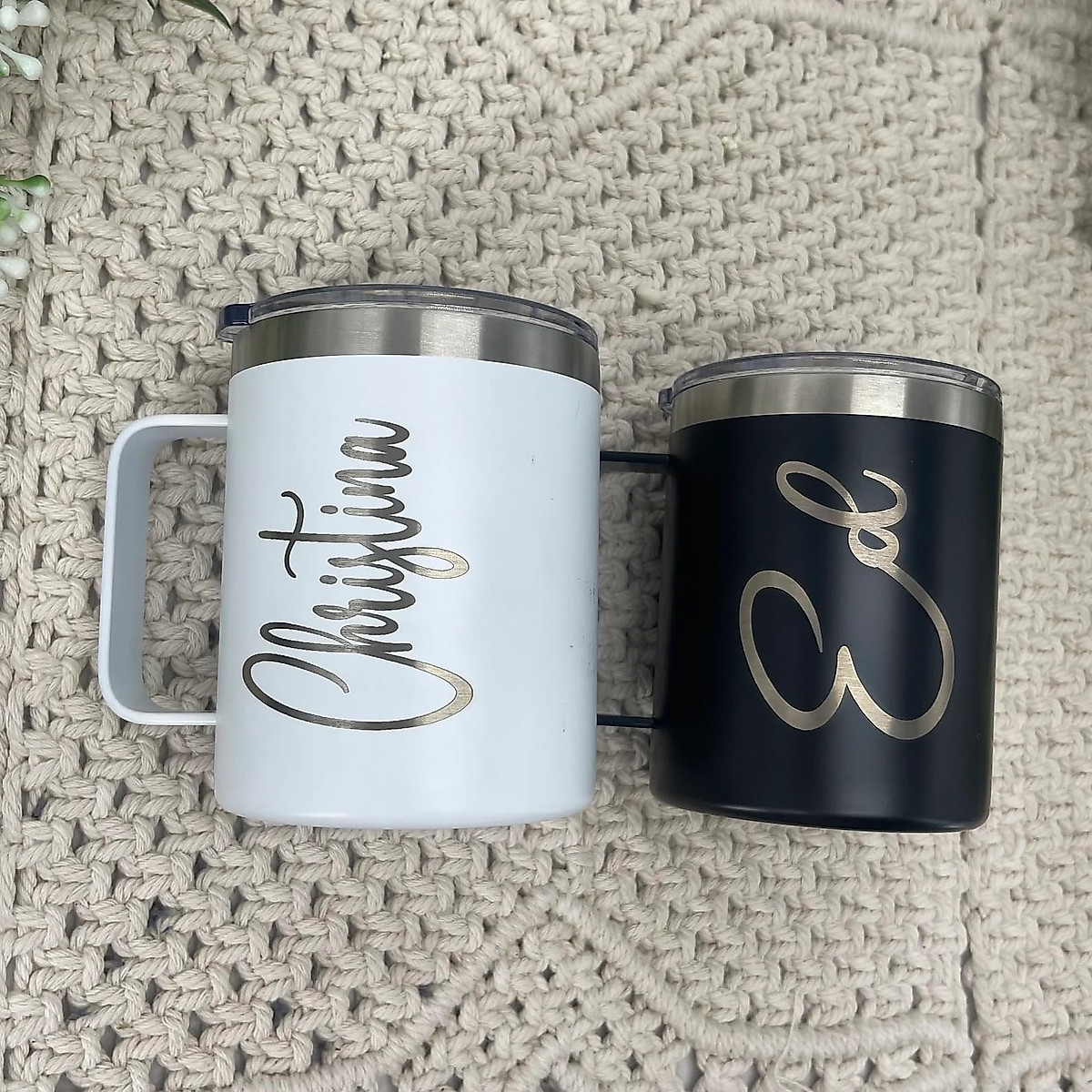 YourWoodenStory Gift Basket For A Couple Personalized Hygge Gift For Two Happy Anniversary For Husband And Wife Just Married Gift For Two Gift (White/Black)