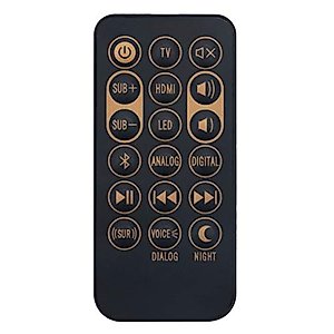 Replaced Remote Control Compatible with Klipsch Sound Bar Speaker RSB-3 RSB3 R4B R-4B RSB8 RSB-8 1062590 RSB6 RSB-6