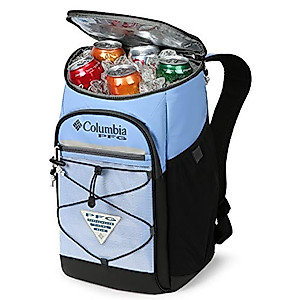 Columbia PFG Roll Caster - 30-can insulated backpack cooler, white lid