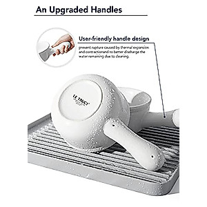 LE TAUCI Soup Bowls with Handle, 15 Oz Ceramic French Onion Soup Bowls, Large Soup Crocks Oven Safe for Stew, Onion, Soup, Chilli, Set of 4, White