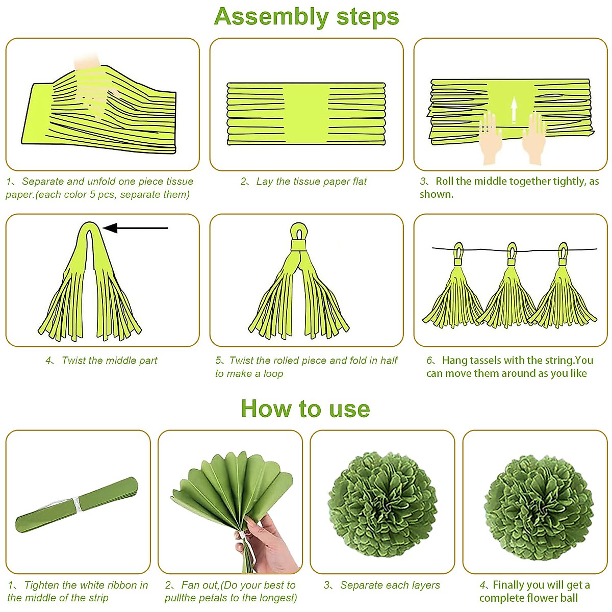 syuebt Bridal Shower Decorations Sage Green, Bachelorette Party Decorations Kit ,Bride to Be Backdrop,Tassel,Balloons, Pompoms,Cake Topper for Bride to Be Wedding Bachelorette Party Decor Supplies