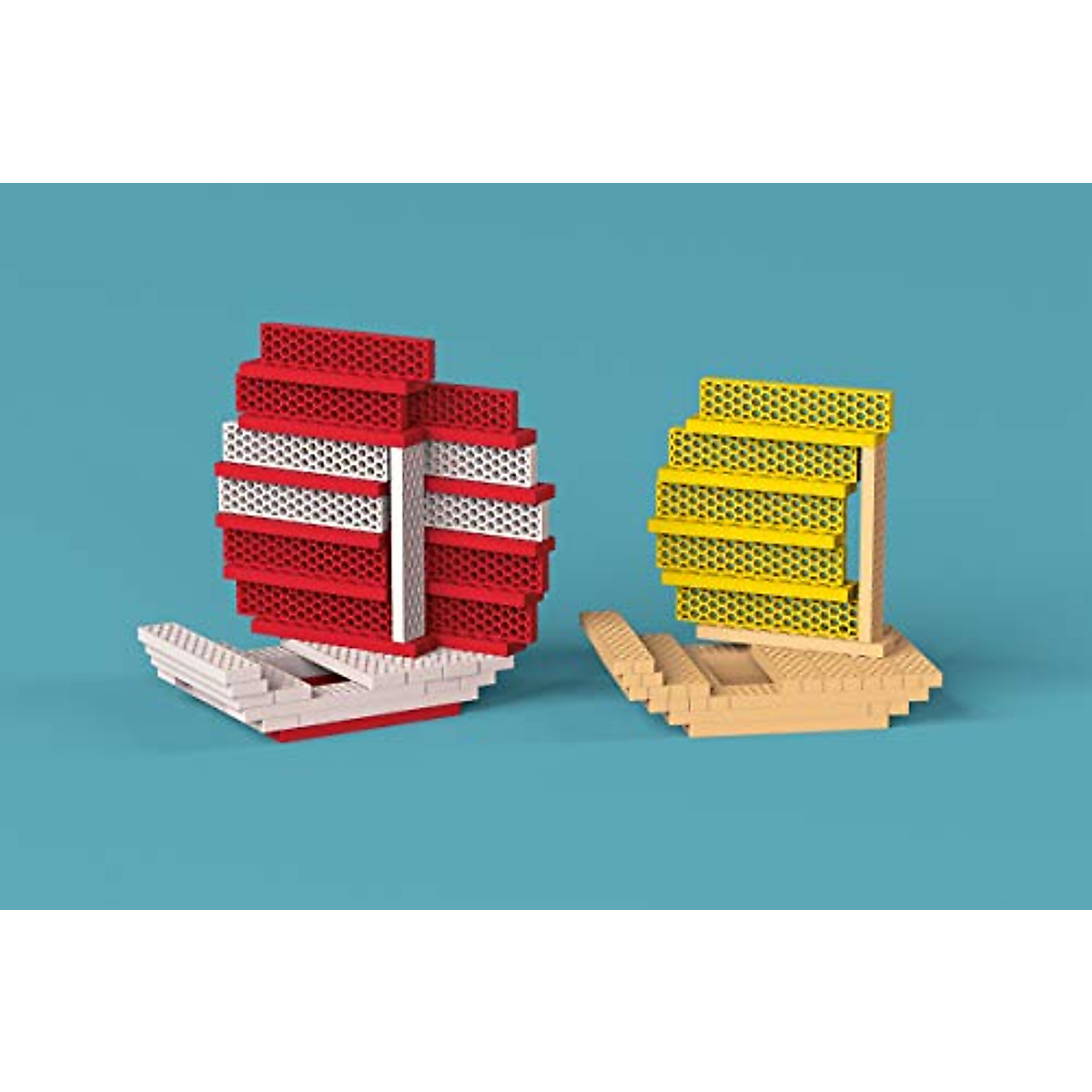 Tegu 120 Piece Perfect Blocks Building Set, Rainbow (Amazon Exclusive)