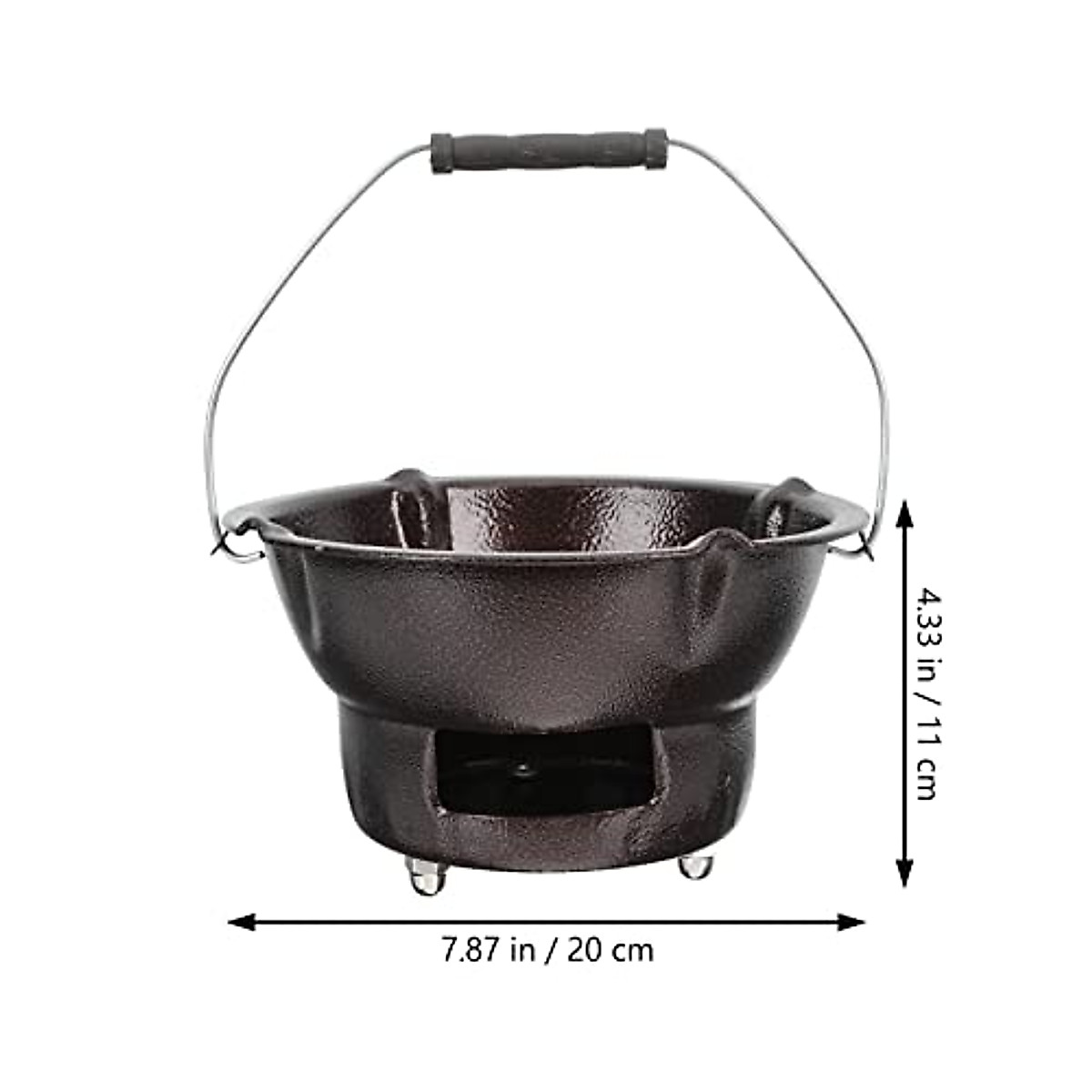 Happyyami Portable Charcoal Grill Cast Iron: Tabletop Charcoal BBQ Portable Grill Stove Barbecue Burner 1 Set Coffee