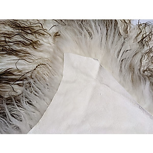 Home Collezione by Salvani Genuine Icelandic Sheepskin Rug Throw (Shade of Brown - Curly Pile) 24"x36"